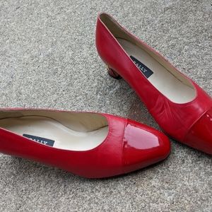 Bally | Shoes | Vintage Bally Red Leather Heels Switzerland Size 5 New ...